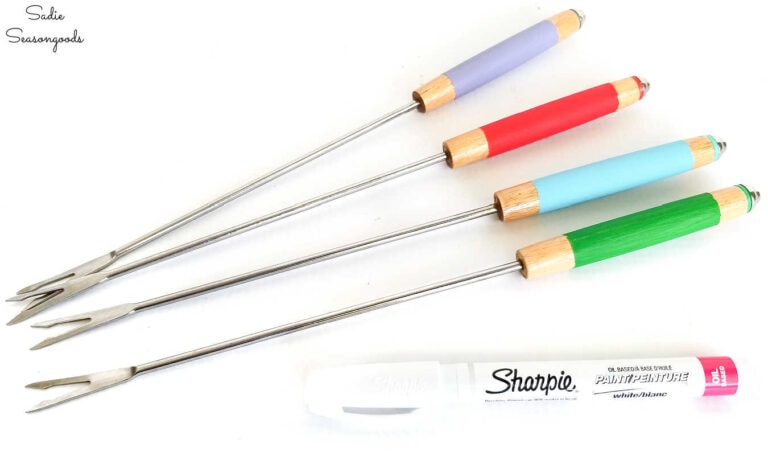 Fondue Forks as Plant Labels for a Touch of Garden Whimsy