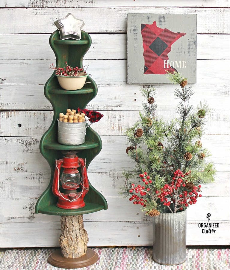 Upcycle Ideas for Tabletop Christmas Trees from Thrift Store Finds