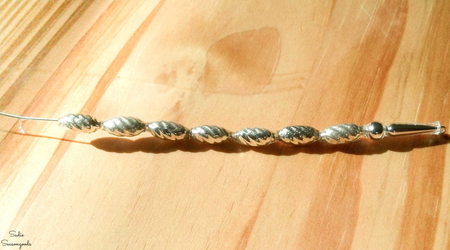 How to Make Icicle Ornaments with Vintage Glass Beads