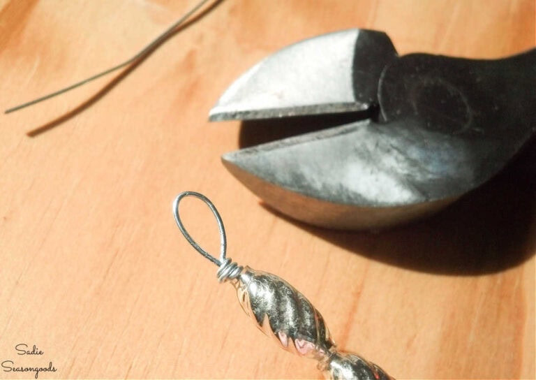 How to Make Icicle Ornaments with Vintage Glass Beads