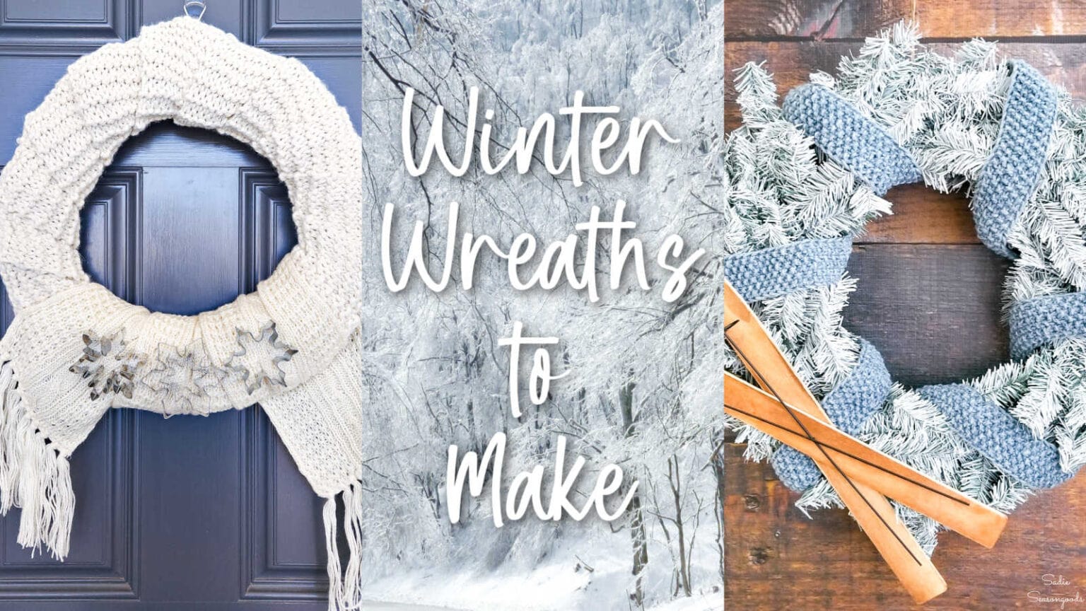 Winter Wreaths to Make and Upcycle for Your Front Door