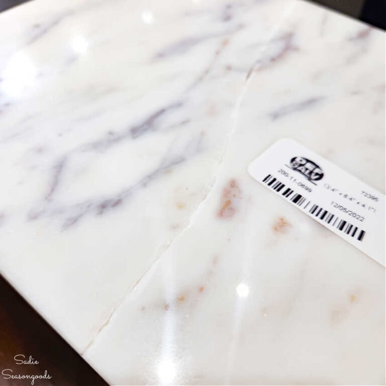 Kintsugi-Style Repair on a Cracked Marble Tray